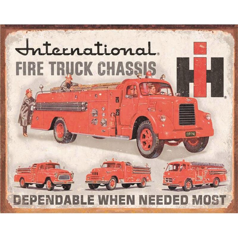 TIN SIGN International Fire Trucks 192.1680 – Basis NZ