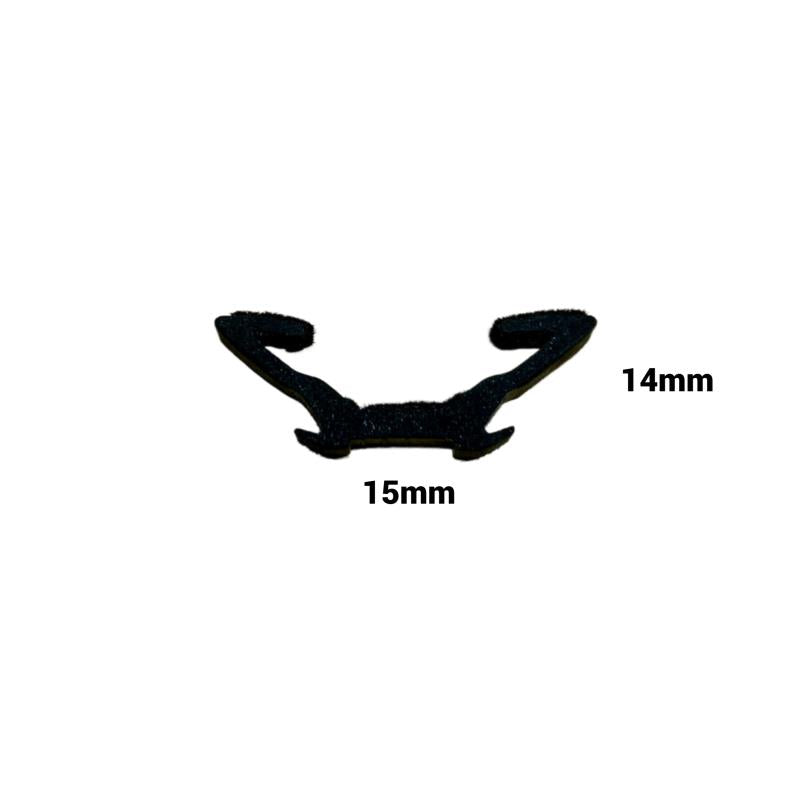 BAILEY CHANNEL Rubber Flocked Window Felt Channel 15 x 14mm 350.628 ...