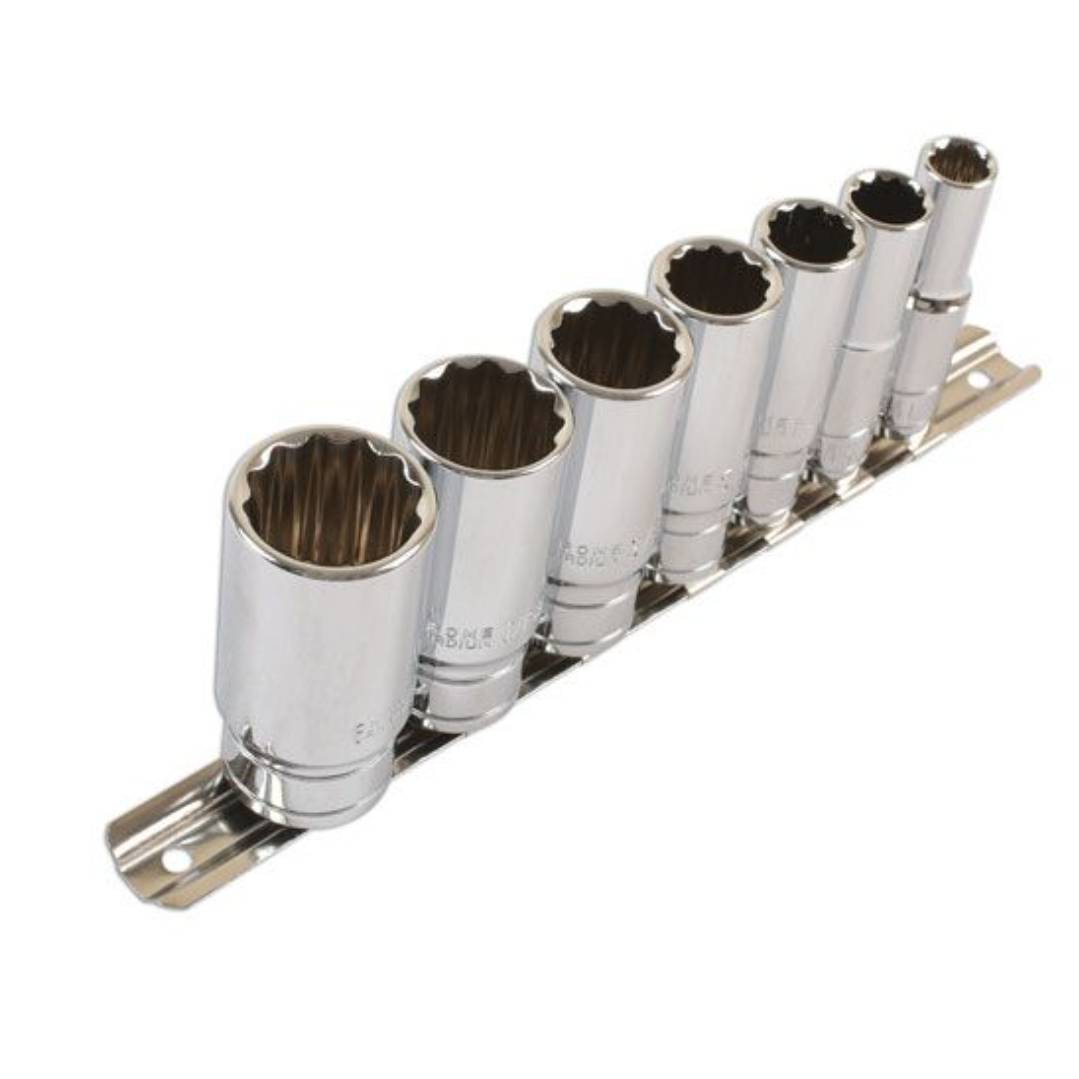 SOCKETS WHITWORTH DEEP 3/8" 7 piece set 611.194 – Basis NZ